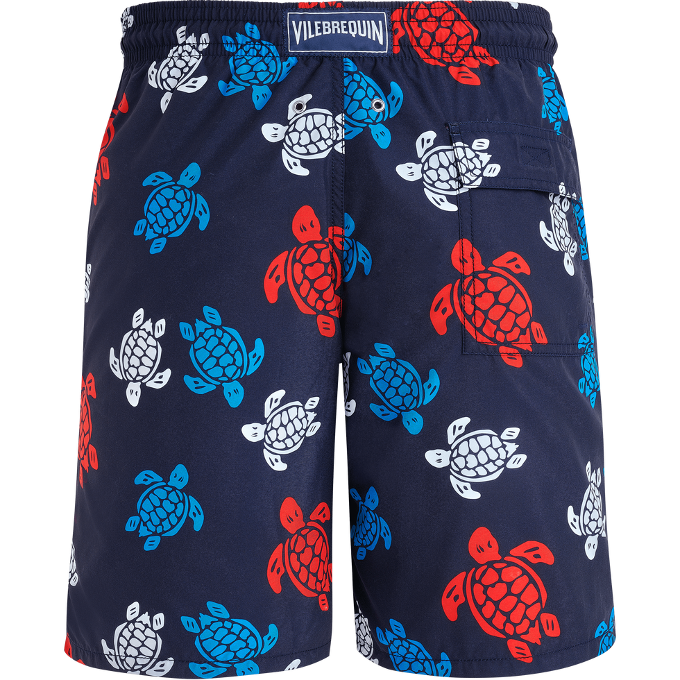Men Long Swim Trunks Tortues Multicolores Vilebrequin