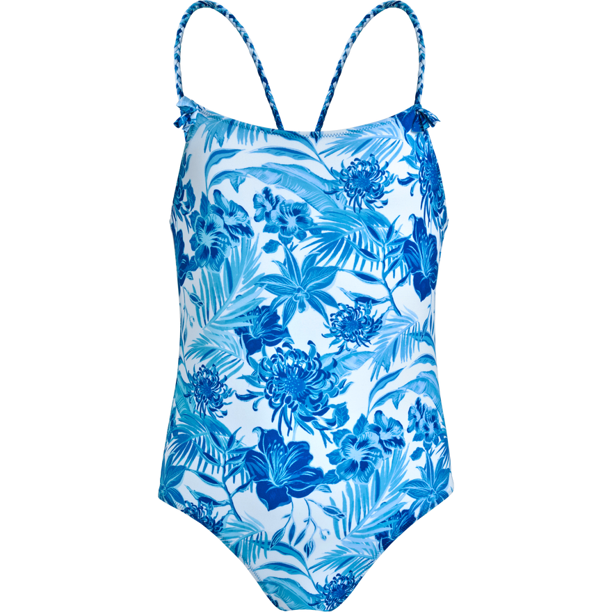 Girls One Piece Swimsuit Tahiti Flowers Vilebrequin