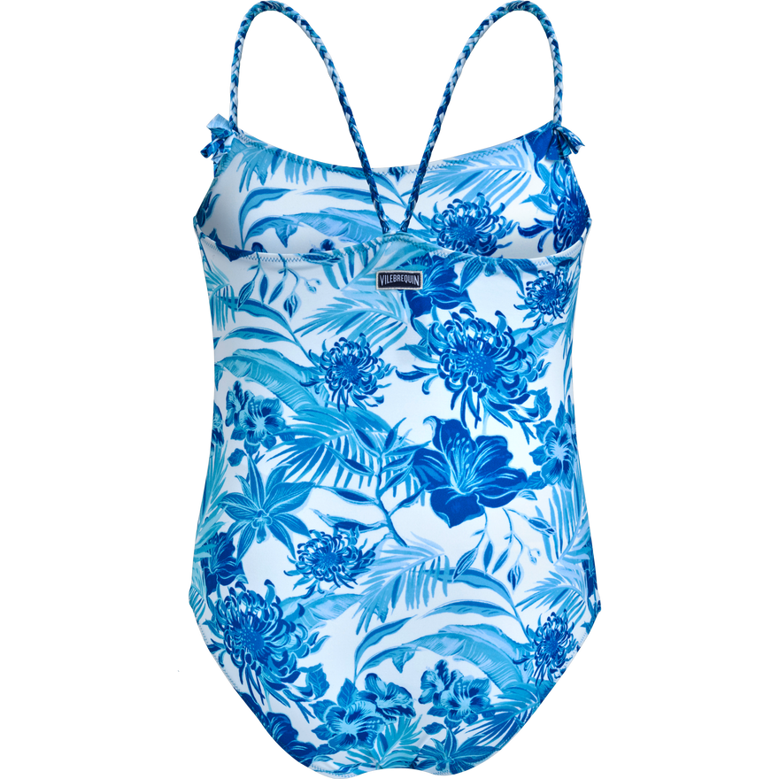 Girls One Piece Swimsuit Tahiti Flowers Vilebrequin