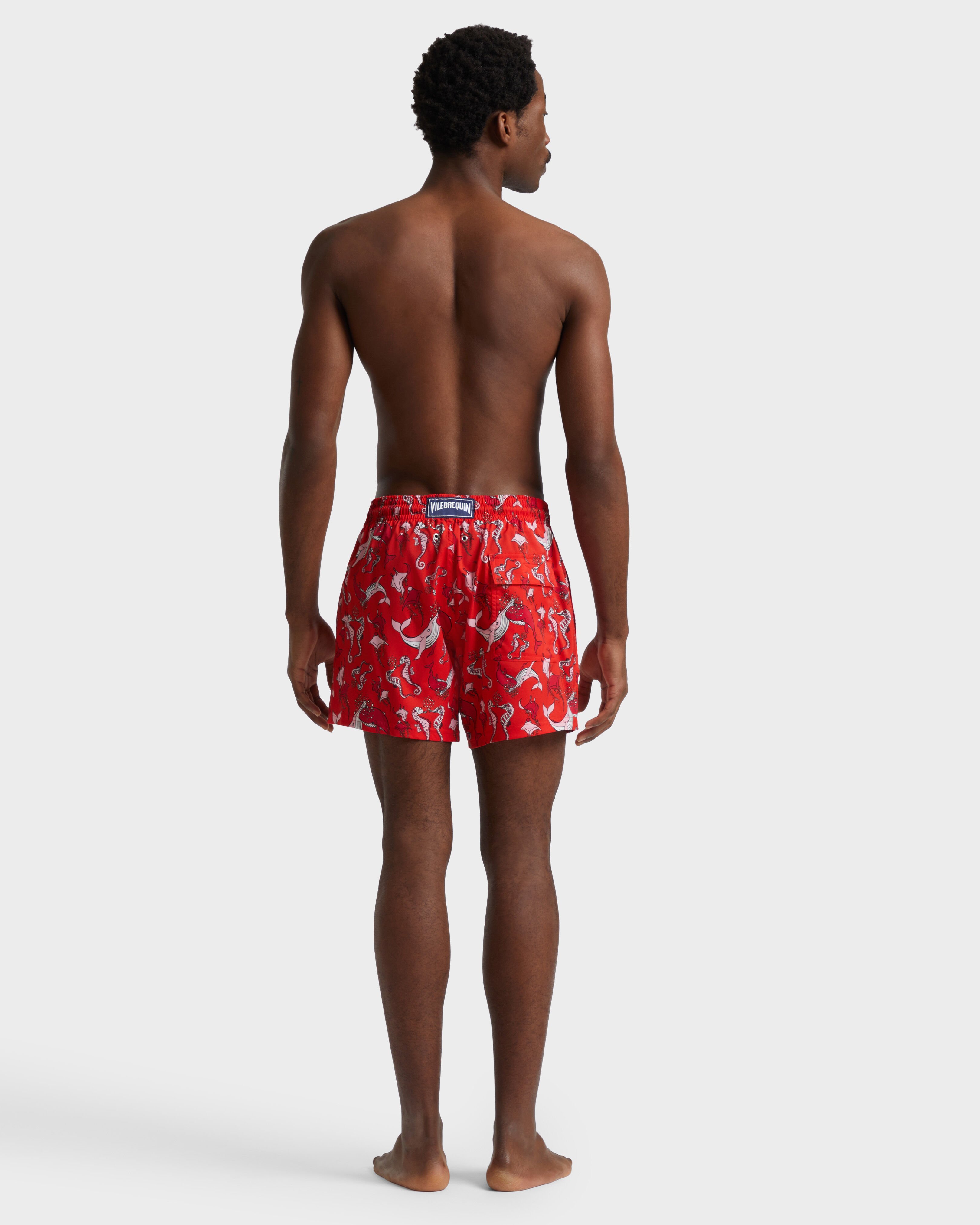 Men Stretch Short Swim Shorts Whales love | Vilebrequin